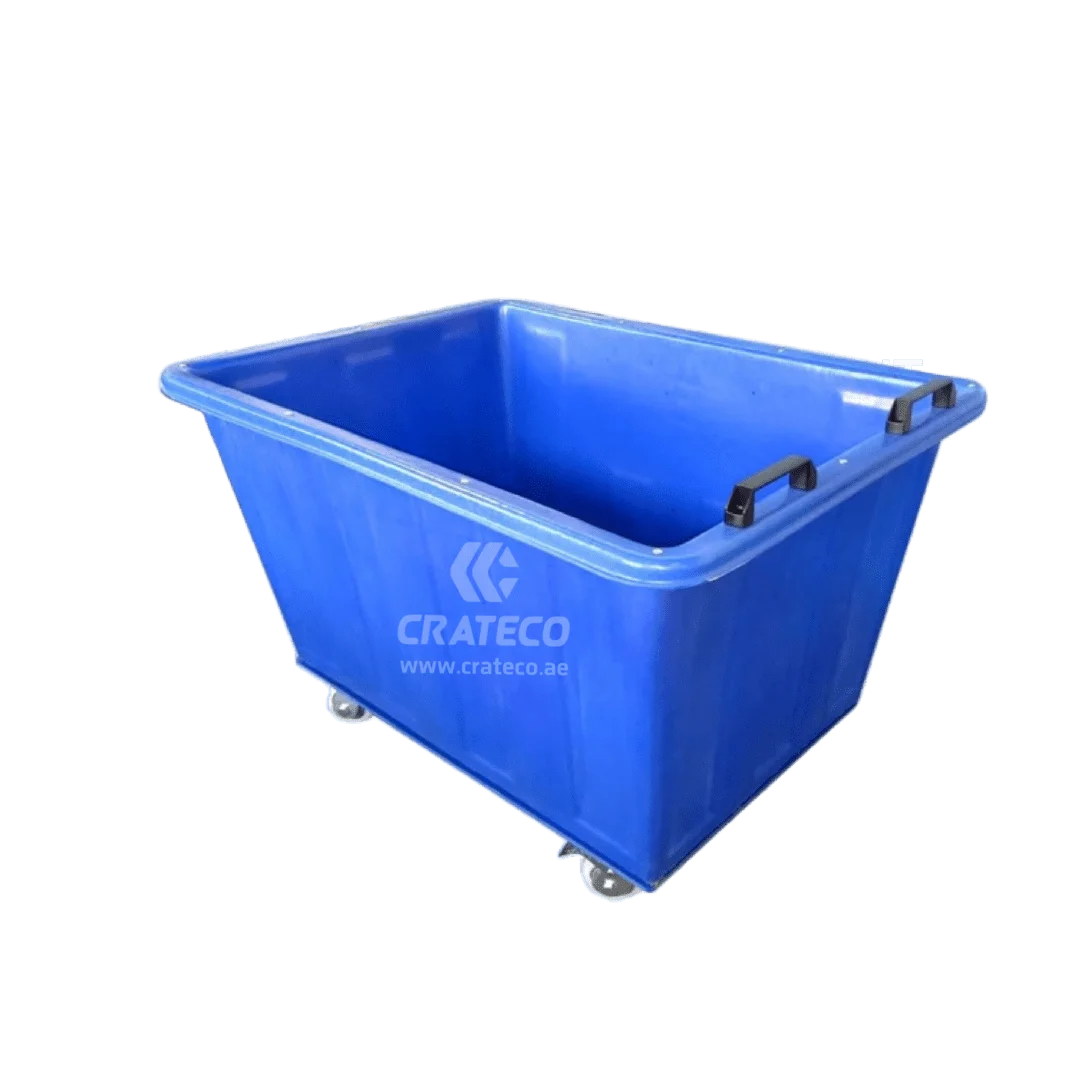 Plastic Logistics Trolley 300 Liters UAE | Crateco Pack LLC