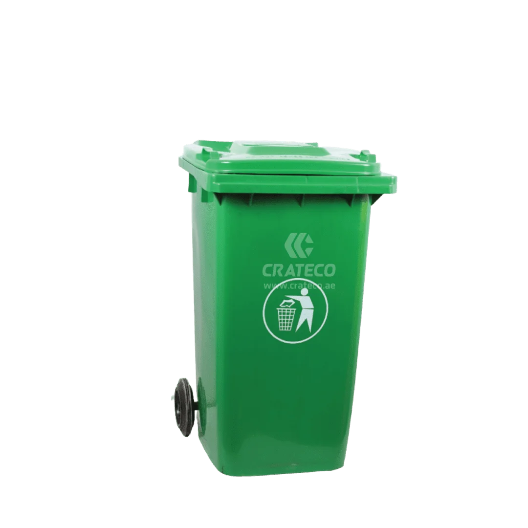Plastic Waste Bin 240 Liters UAE | Crateco Pack LLC