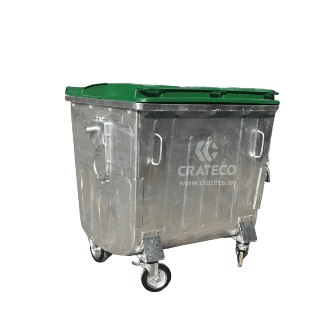 1100 Liters Galvanized Metal Bin UAE | Crateco Pack LLC