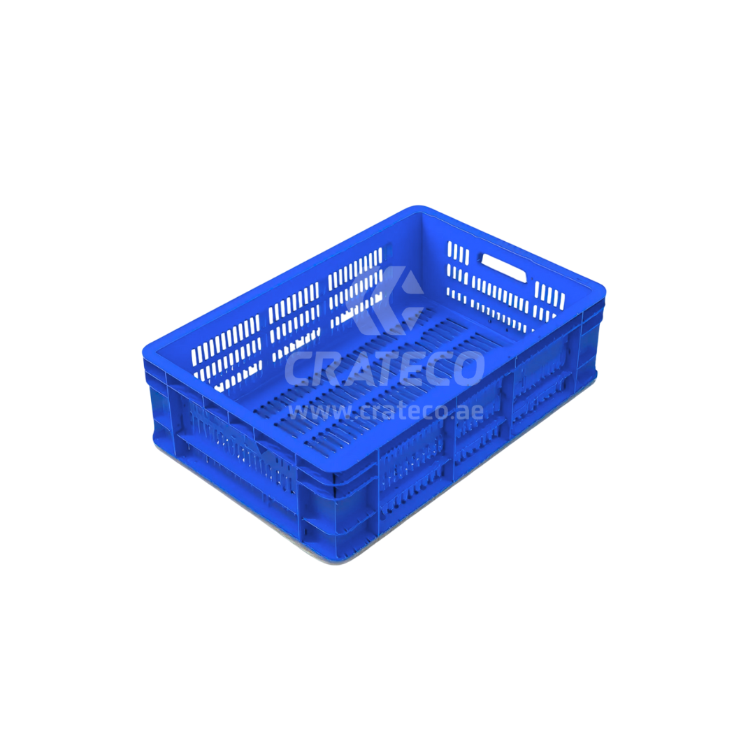 Get Plastic Ventilated Crate 600 X 400 X 170 mm UAE